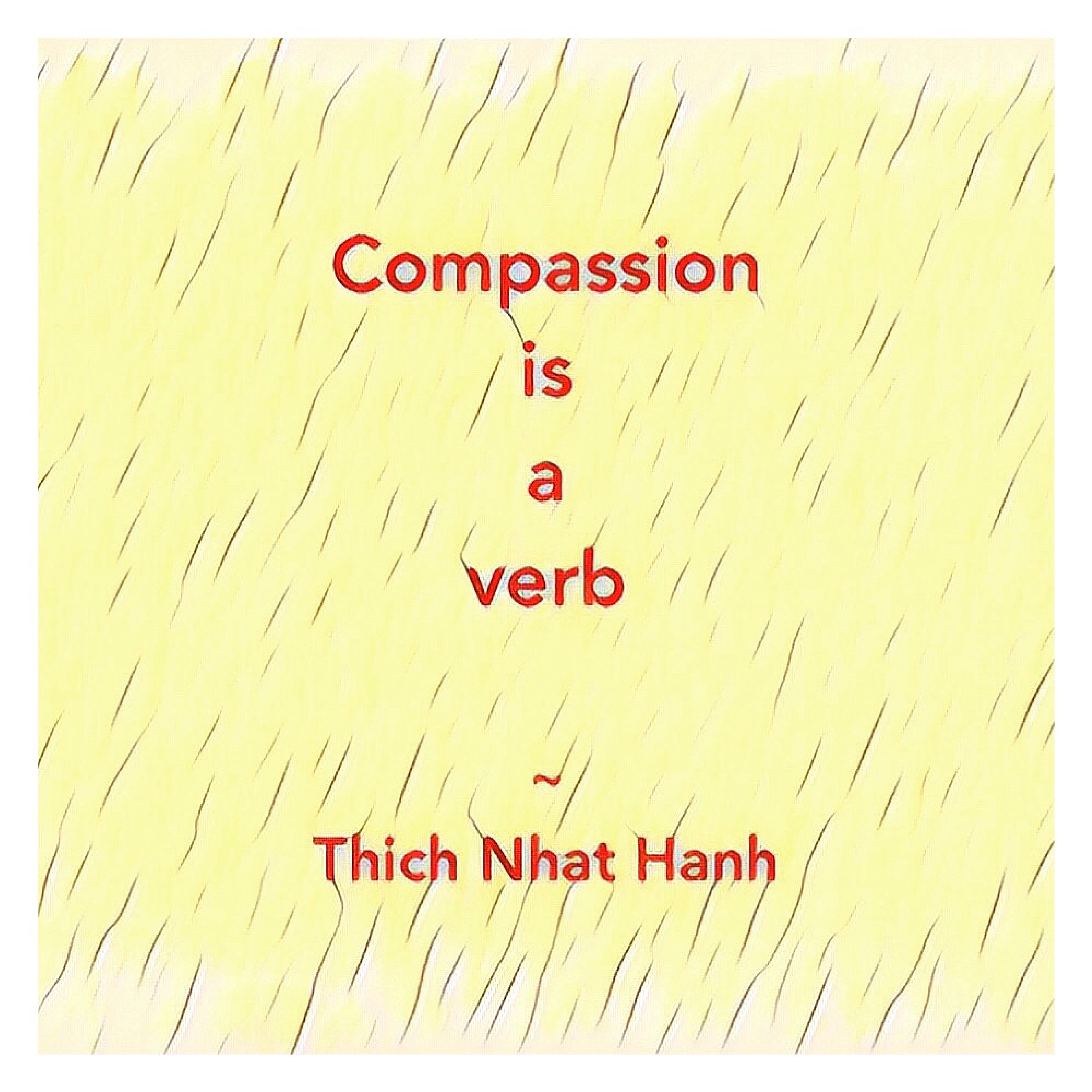 compassion is a verb… | The Metta Garden